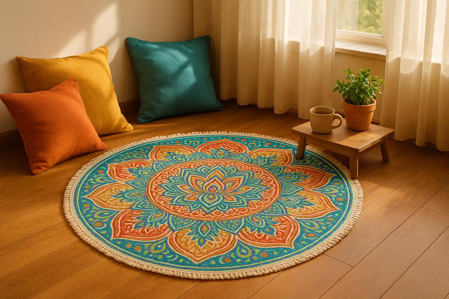 Mandala Rugs for Calming Corners