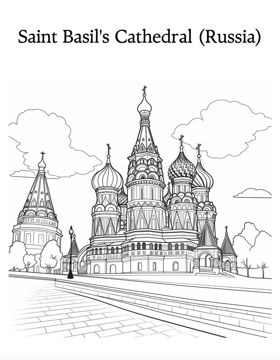 European Landmarks Coloring Pages by Blululi